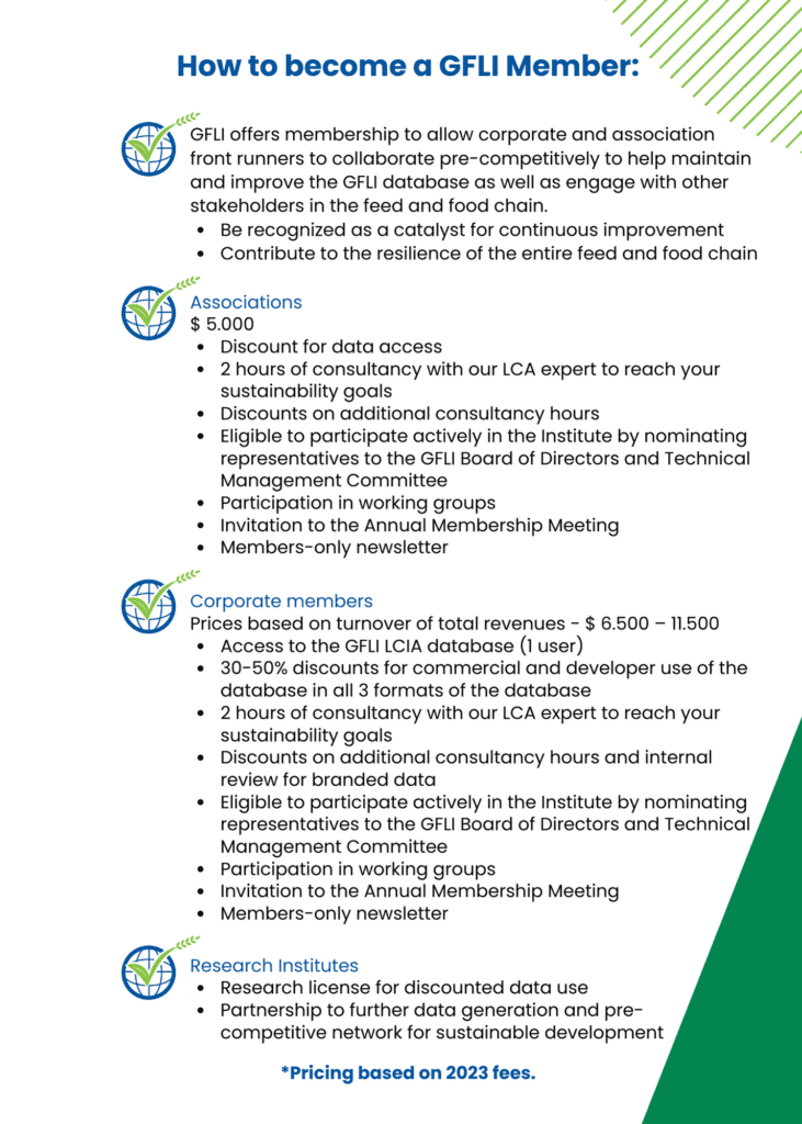 Become a member! - The Global Feed LCA Institute